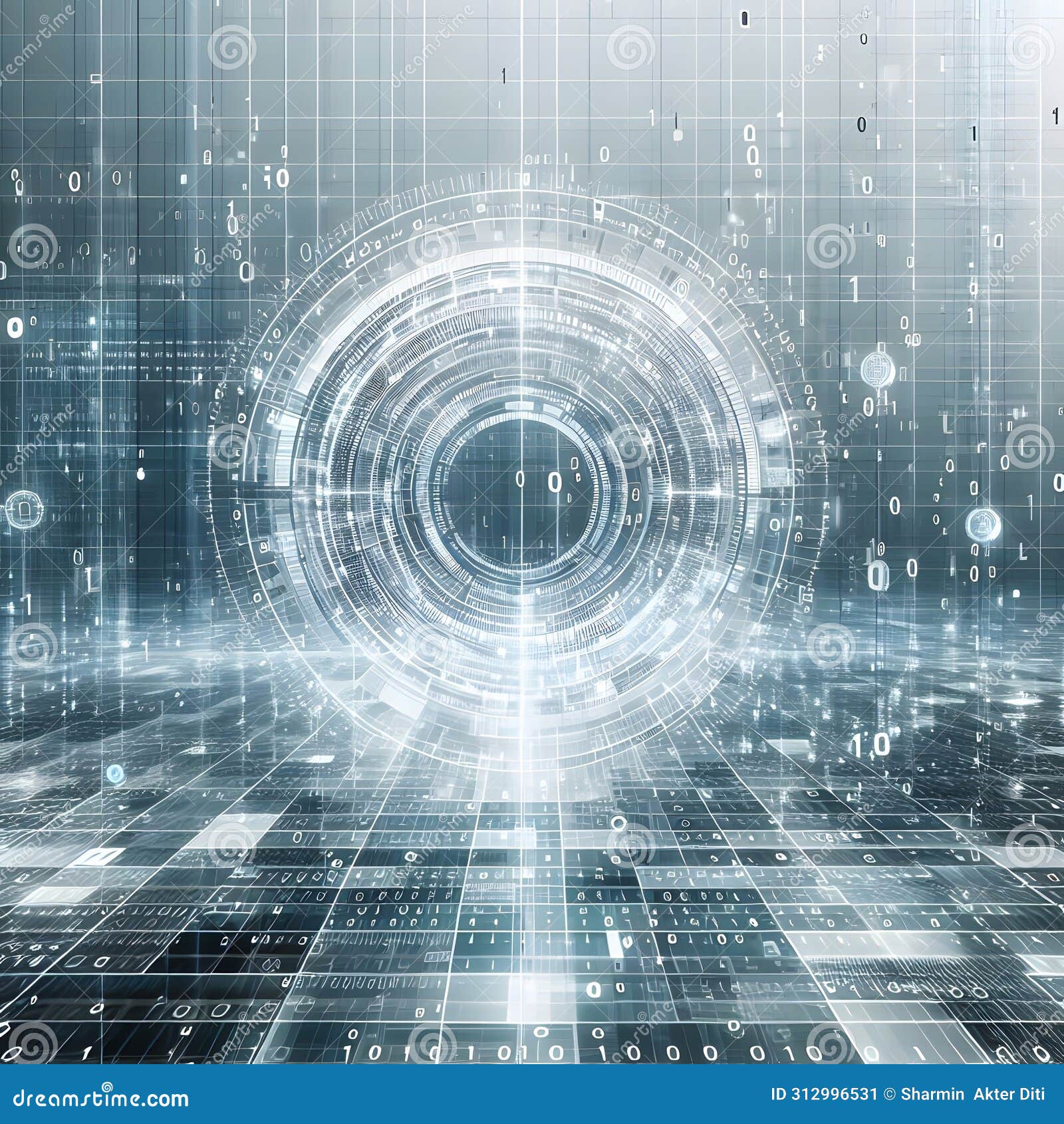 Abstract Digital Technology Background. 3d Rendering Toned Image Double Exposure Stock ...