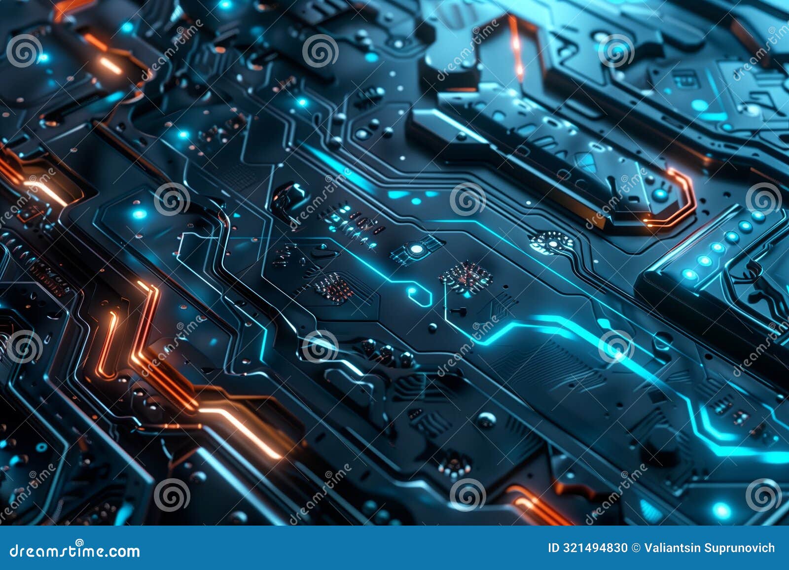 Abstract Digital Technology Background Featuring Circuit Boards and ...