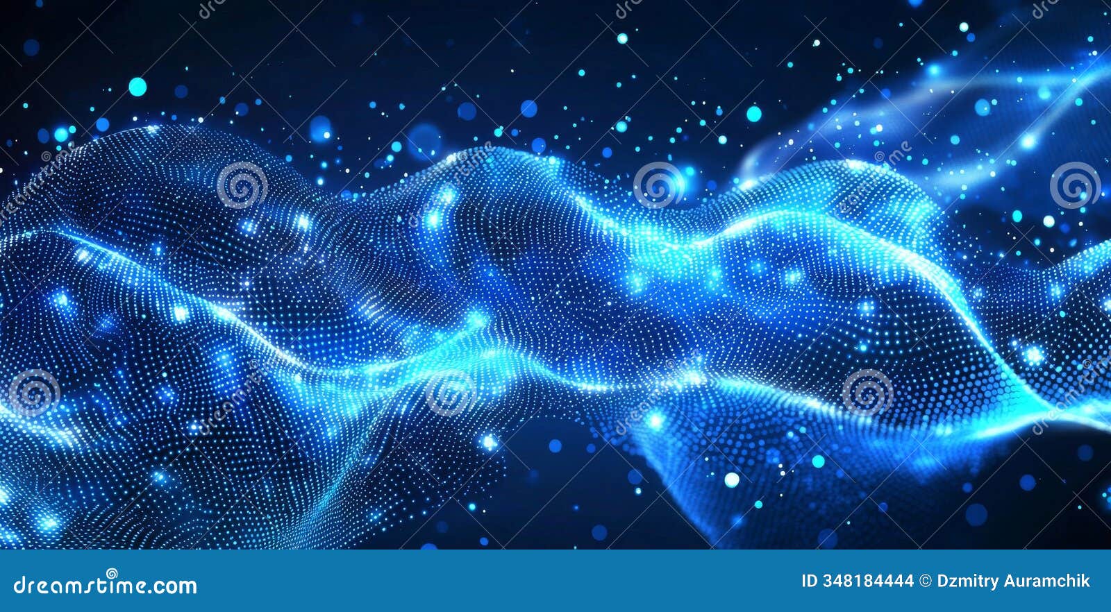 An Abstract Digital Technology Background with a Glowing Horizontal ...