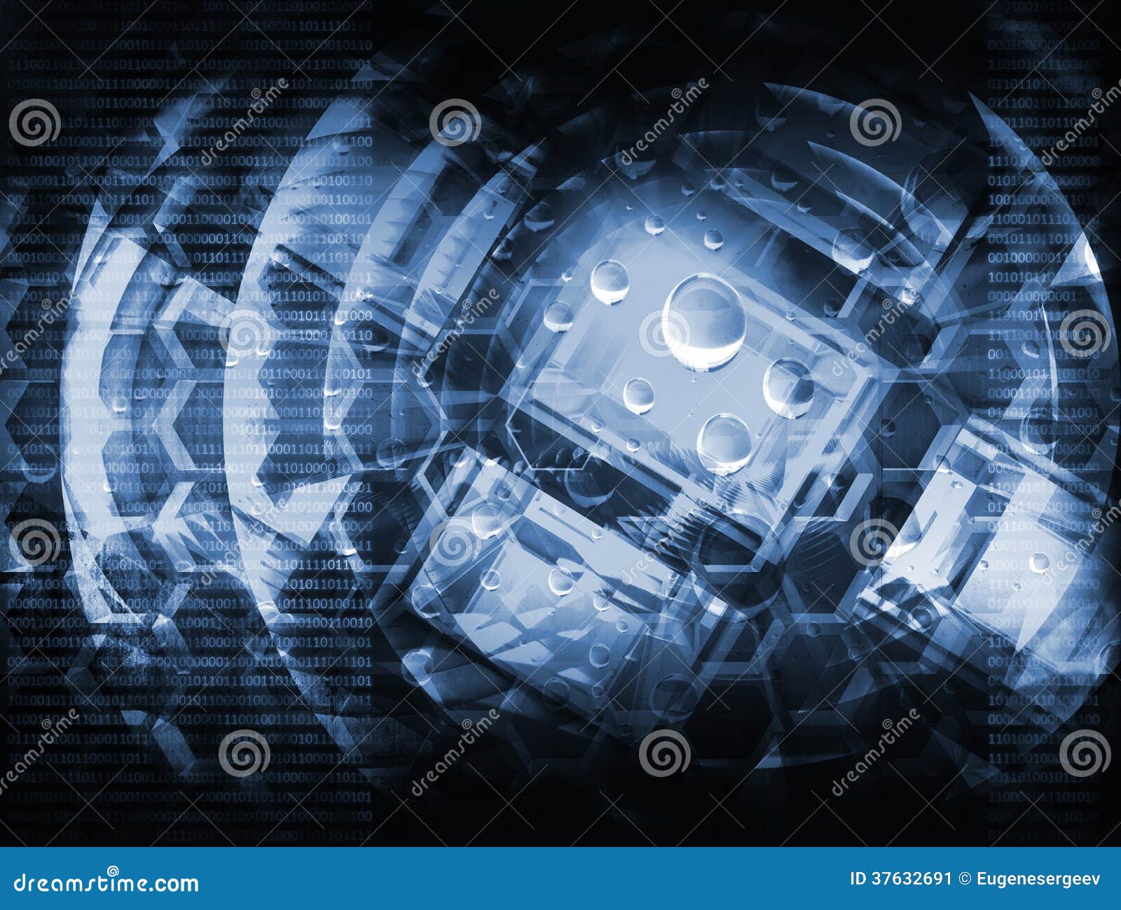 Abstract Digital Technology Concept Stock Illustration - Illustration ...
