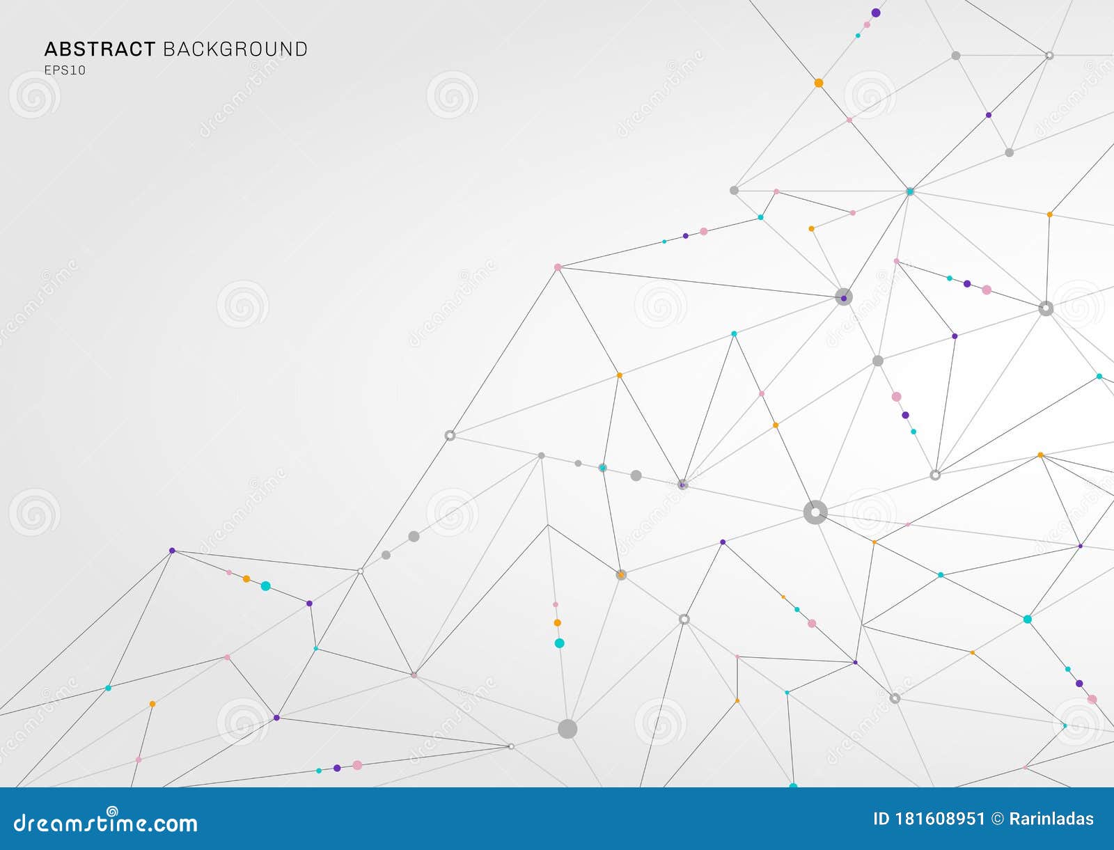 Abstract Digital Technology Concept Connecting Dots and Lines on White ...