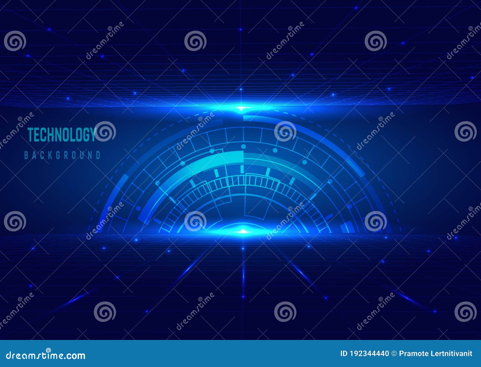 Abstract Digital Technology Concept Engineering Gear Wheel with ...