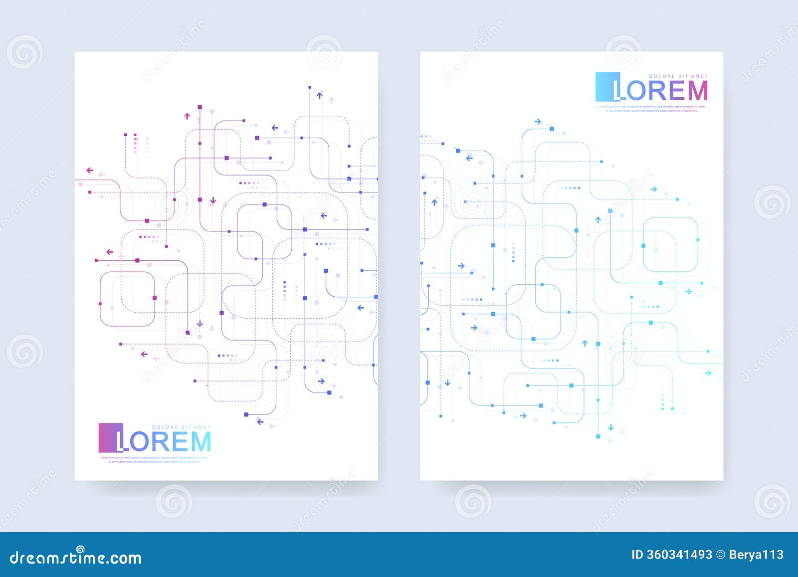 Abstract Digital Technology Cover Template Design for a Report and ...