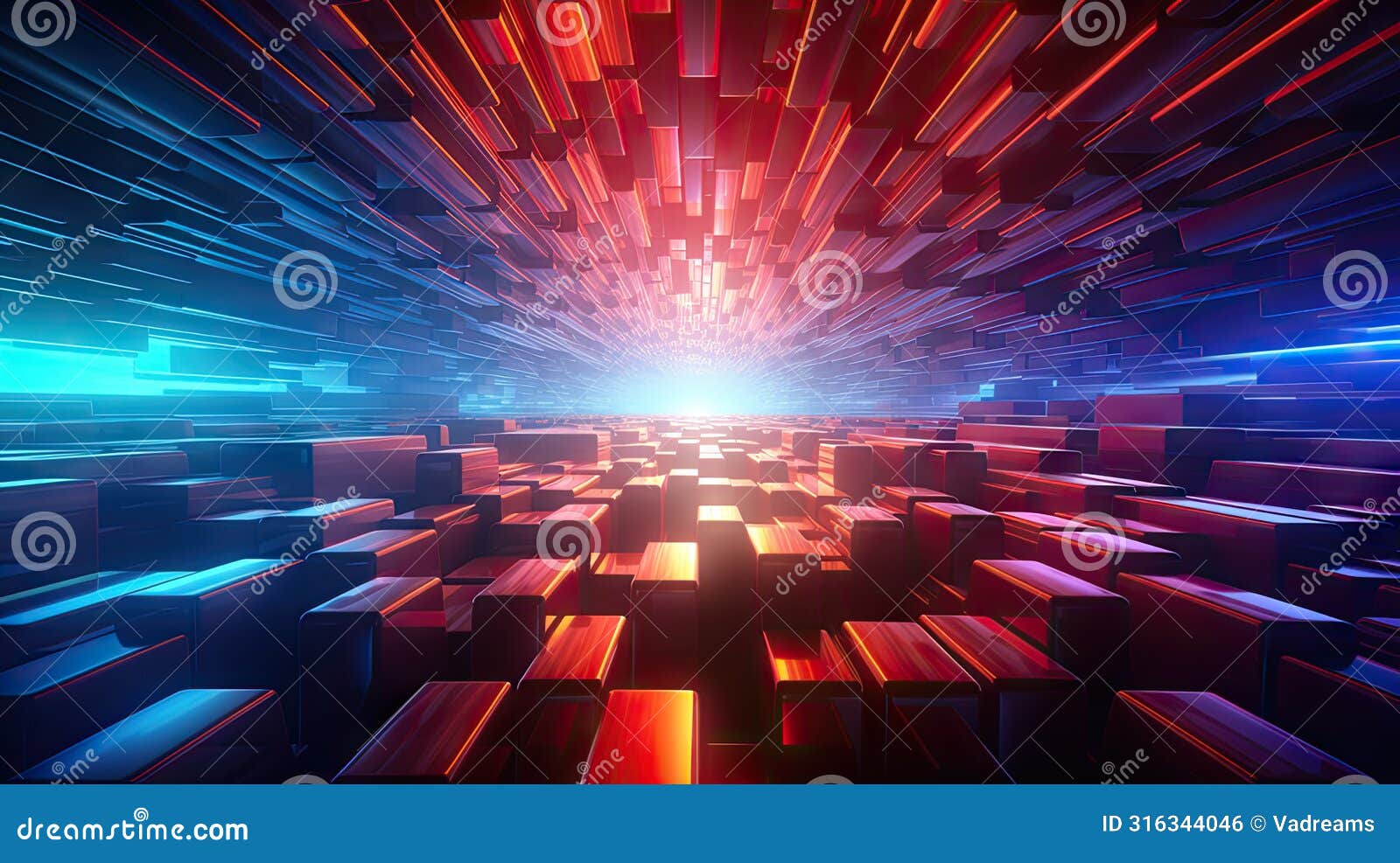 Abstract Digital Technology Gaming Background. Neon Lights Glowing ...