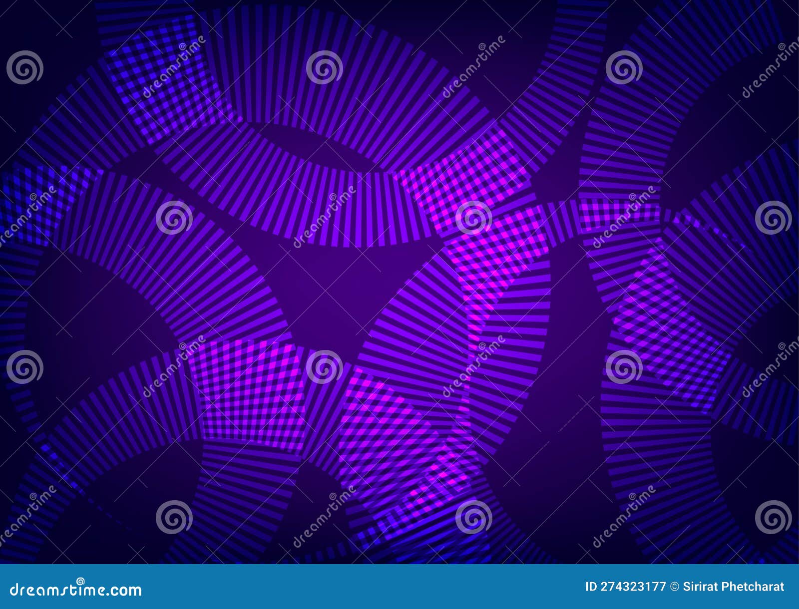 Abstract Digital Technology Network Dynamic Line Wave Purple Background ...