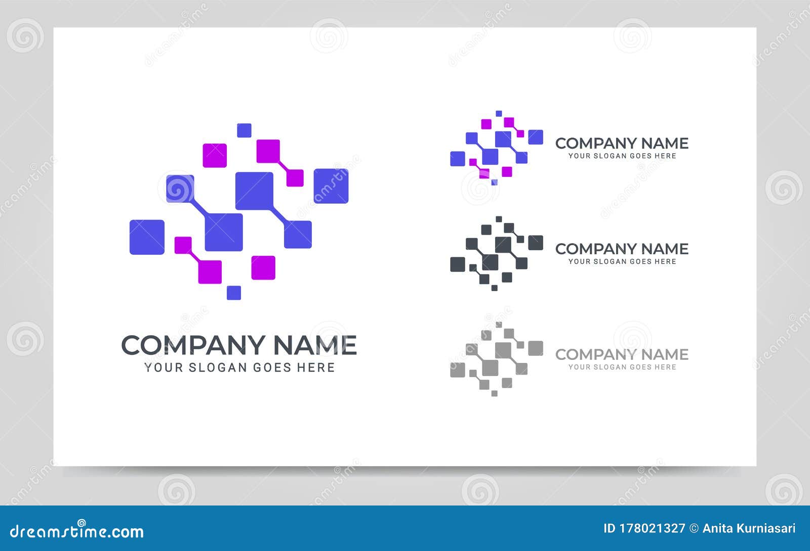 Abstract Digital Technology Symbol Logo Design. Editable Logo Design ...