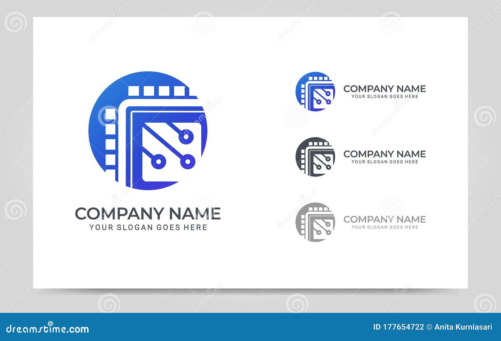 Abstract Digital Technology Symbol Logo Design. Editable Vector ...
