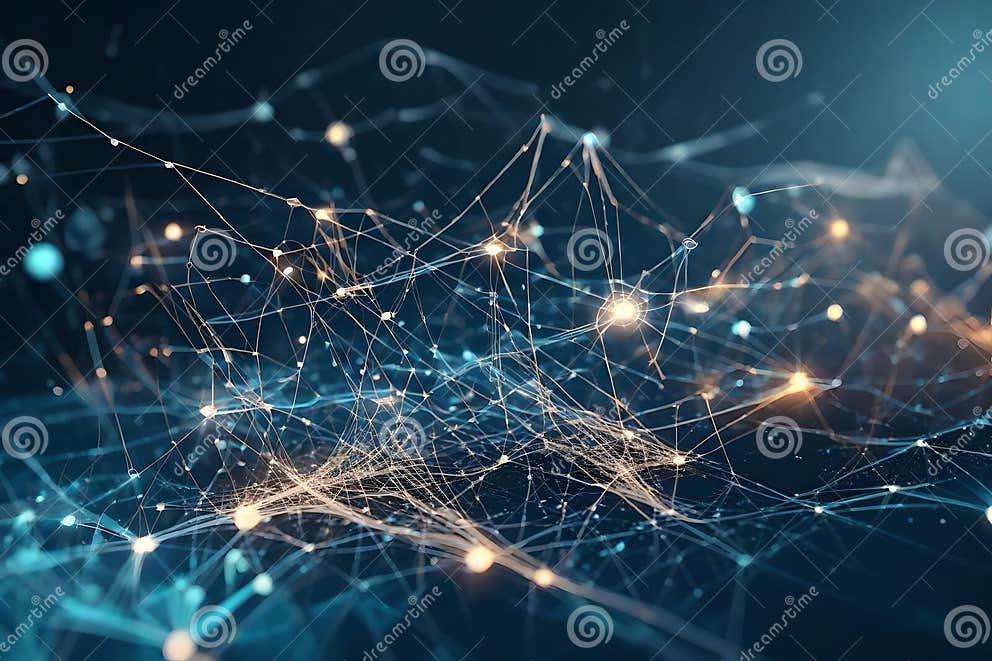 Abstract Digital Transformation Concept Featuring a Wave of Moving Dots ...