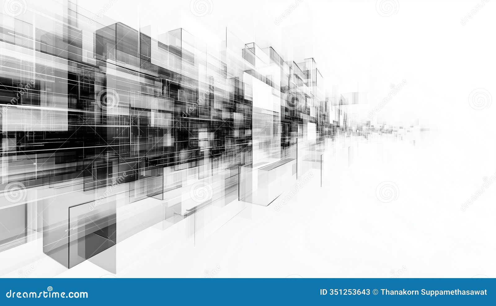 Abstract Digital Transformation Design with Geometric Shapes Stock ...