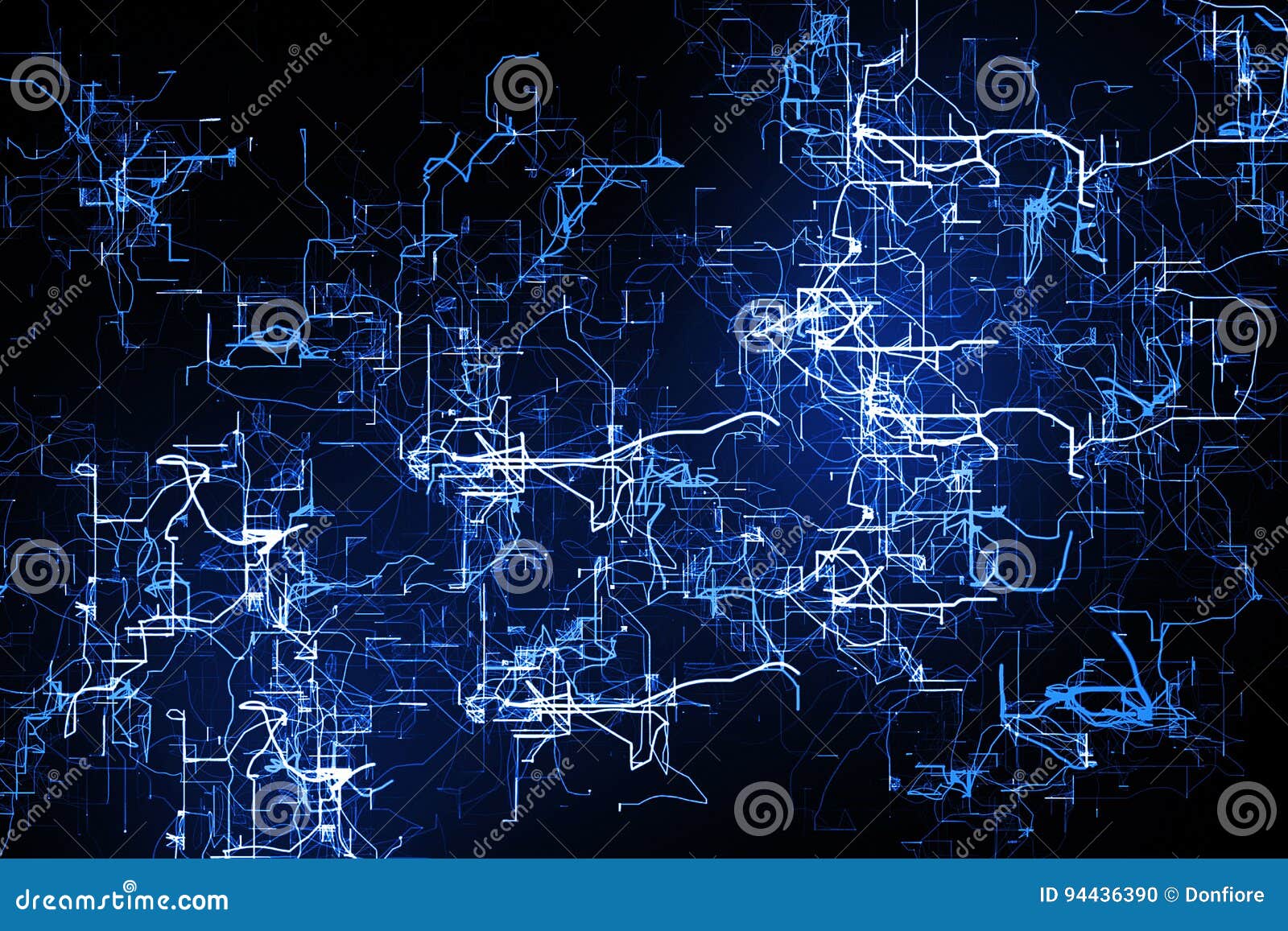 Abstract Digital Vertical and Horizontal Electric Blue Lines Background ...