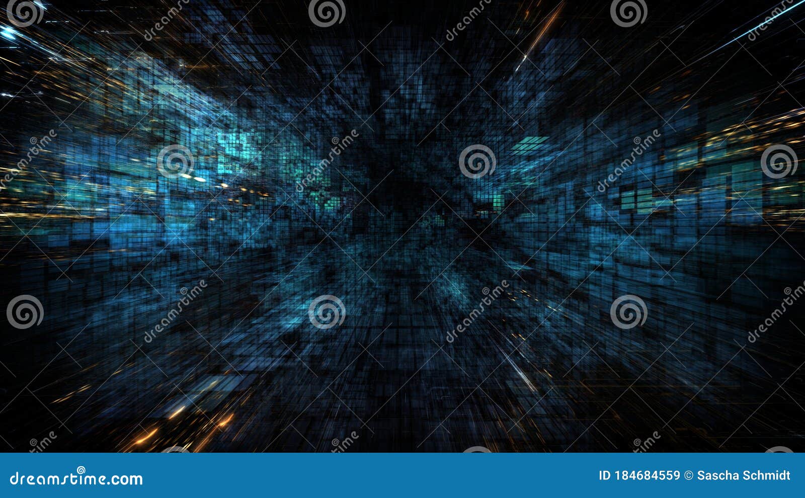 Abstract Digital Virtual Reality Matrix Technology Background Stock ...
