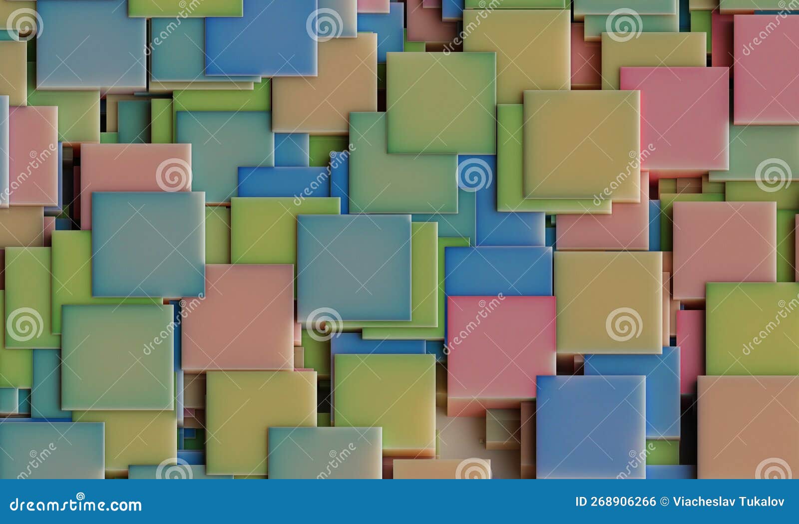 Abstract Digital Wallpaper Design of Cubes on a Plane with Intersecting ...