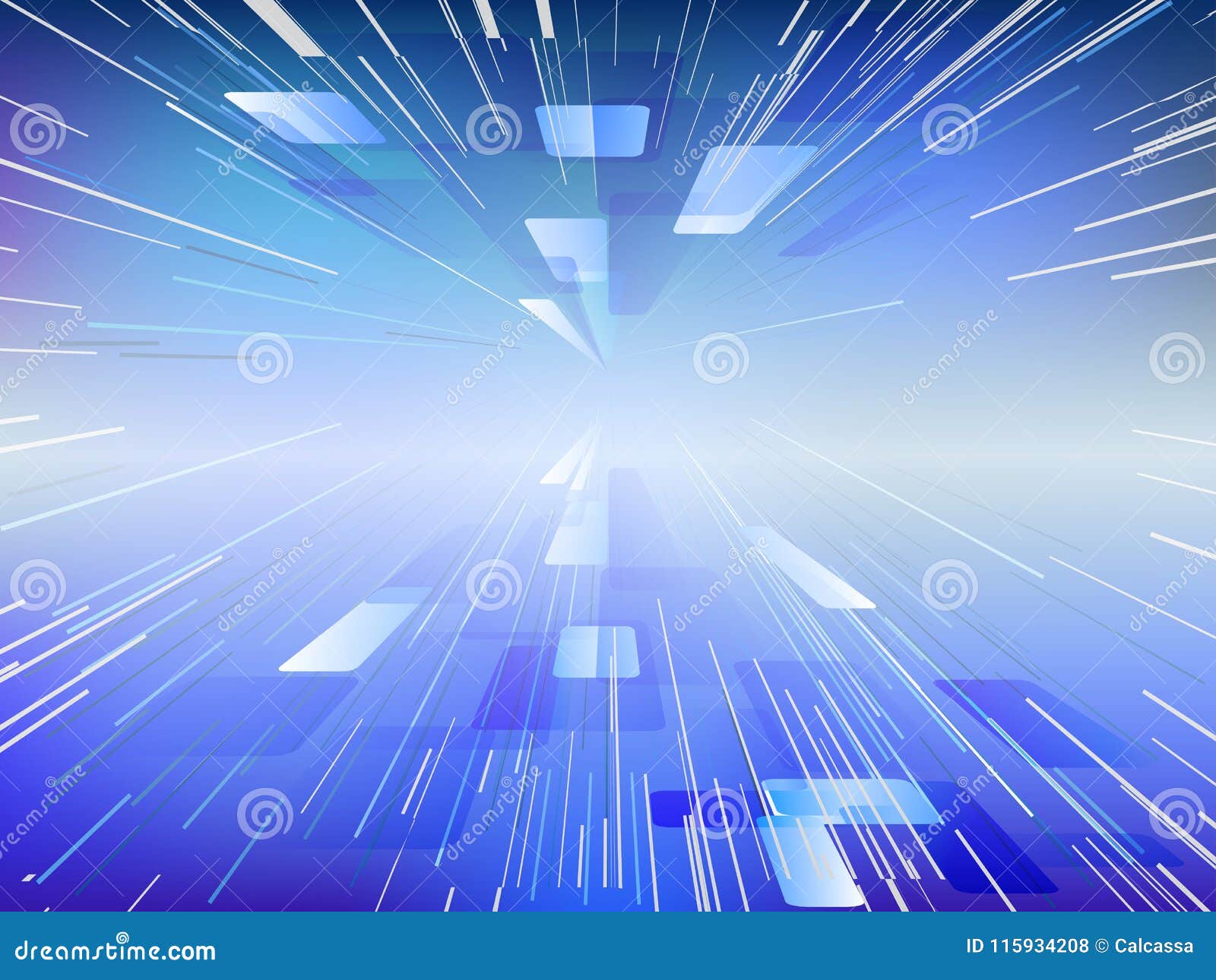 Abstract of Digital Warp or Hyperspace Motion Stock Vector ...