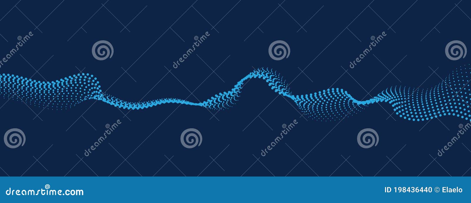 Abstract Digital Wave of Particles Flow Stock Vector - Illustration of ...