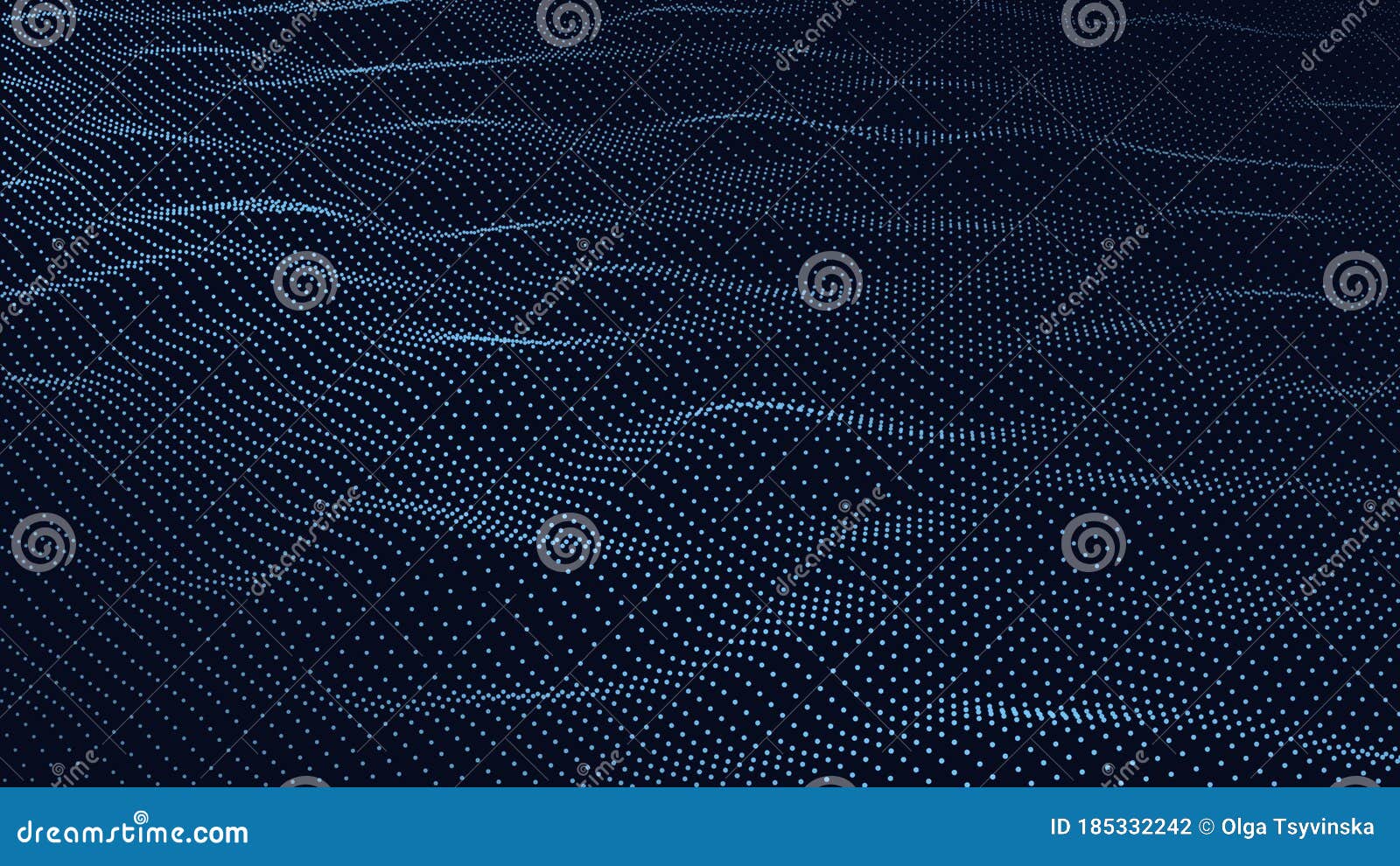 Abstract Digital Wave of Particles. Futuristic Point Wave. Technology ...