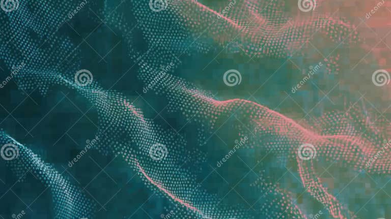 Abstract Digital Wave Pattern with a Gradient Effect and Dotted Texture ...