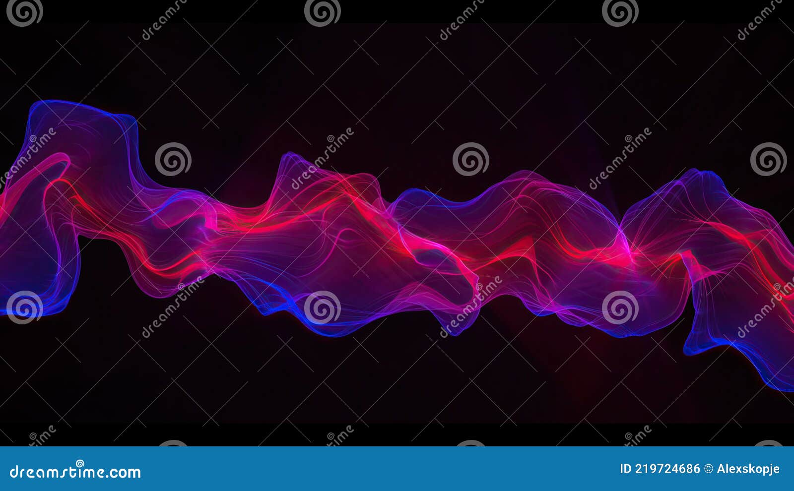 Abstract Digital Wave and Smoke Flow Background Stock Illustration ...