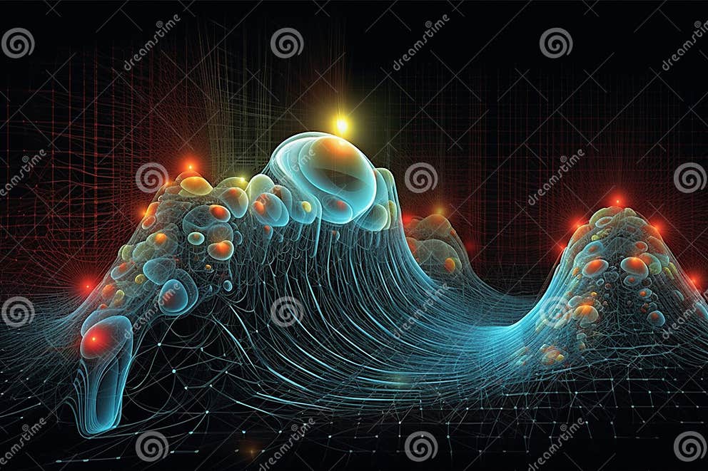 Abstract Digital Wave Synapse Concept Stock Illustration - Illustration ...