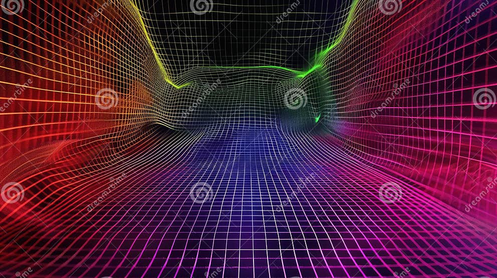 Abstract Digital Wave Texture with Dynamic Design Elements, Innovative ...