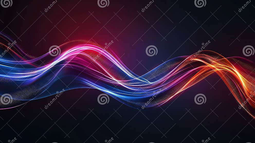 Abstract Digital Waveforms, Tech-inspired, Vibrant, Vector Art Stock ...