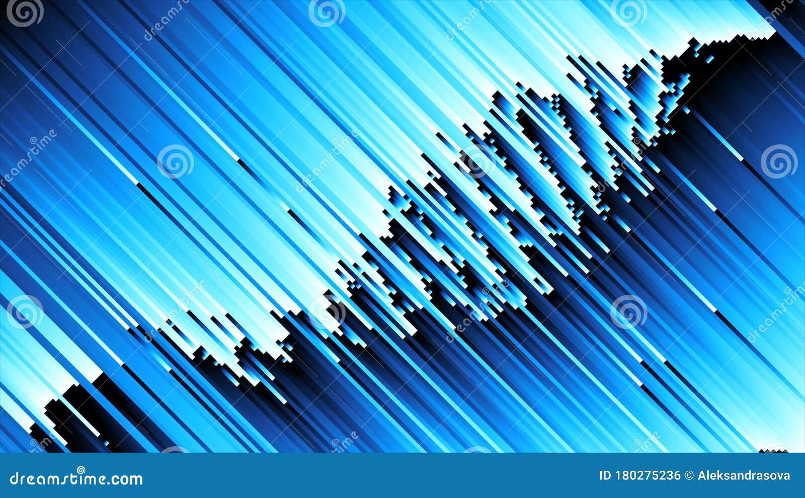 Abstract Digital Wave Illustration. Pixel Sorting Glitch Effect. Glow ...