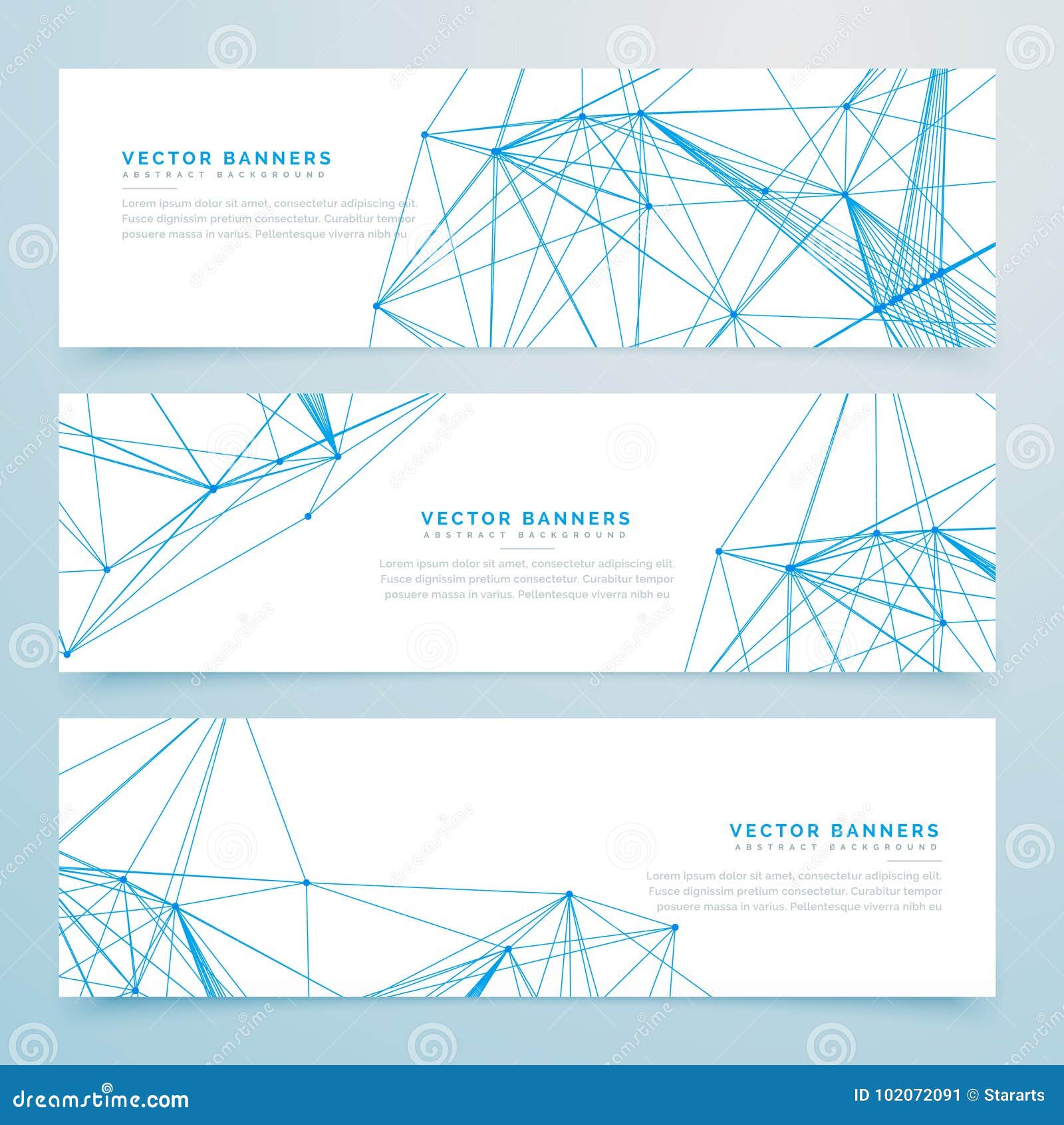 Abstract Digital Wire Mesh Headers Set of Three Banners Stock Vector ...