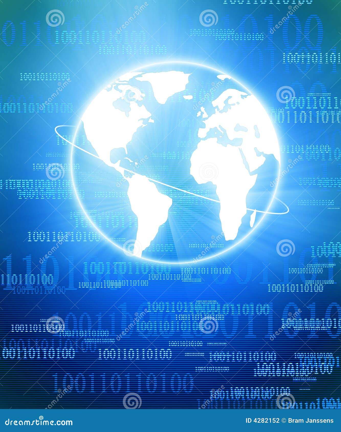 Abstract digital world stock illustration. Illustration of high - 4282152