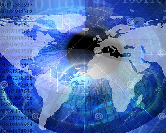 Abstract digital world stock illustration. Illustration of earth - 4611570