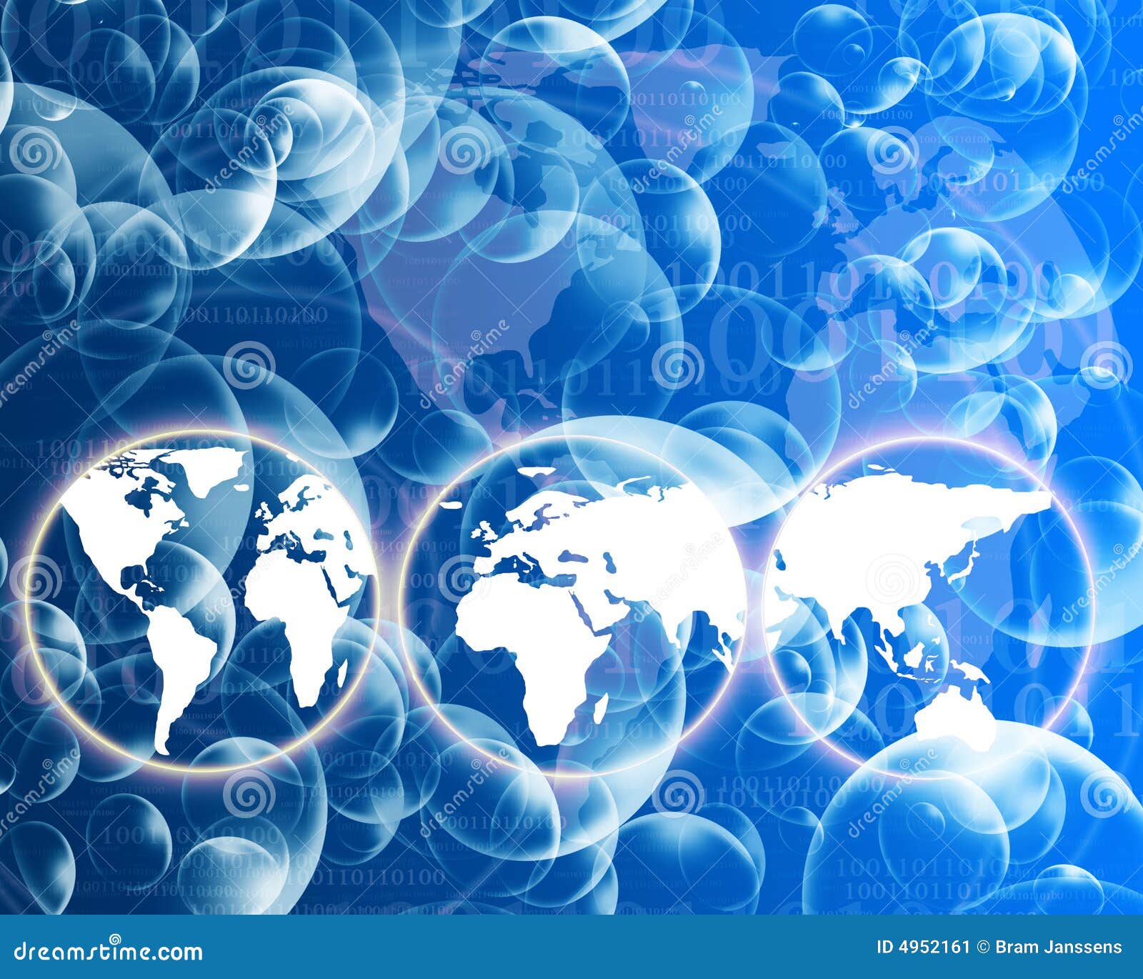 Abstract digital world stock illustration. Illustration of connection ...