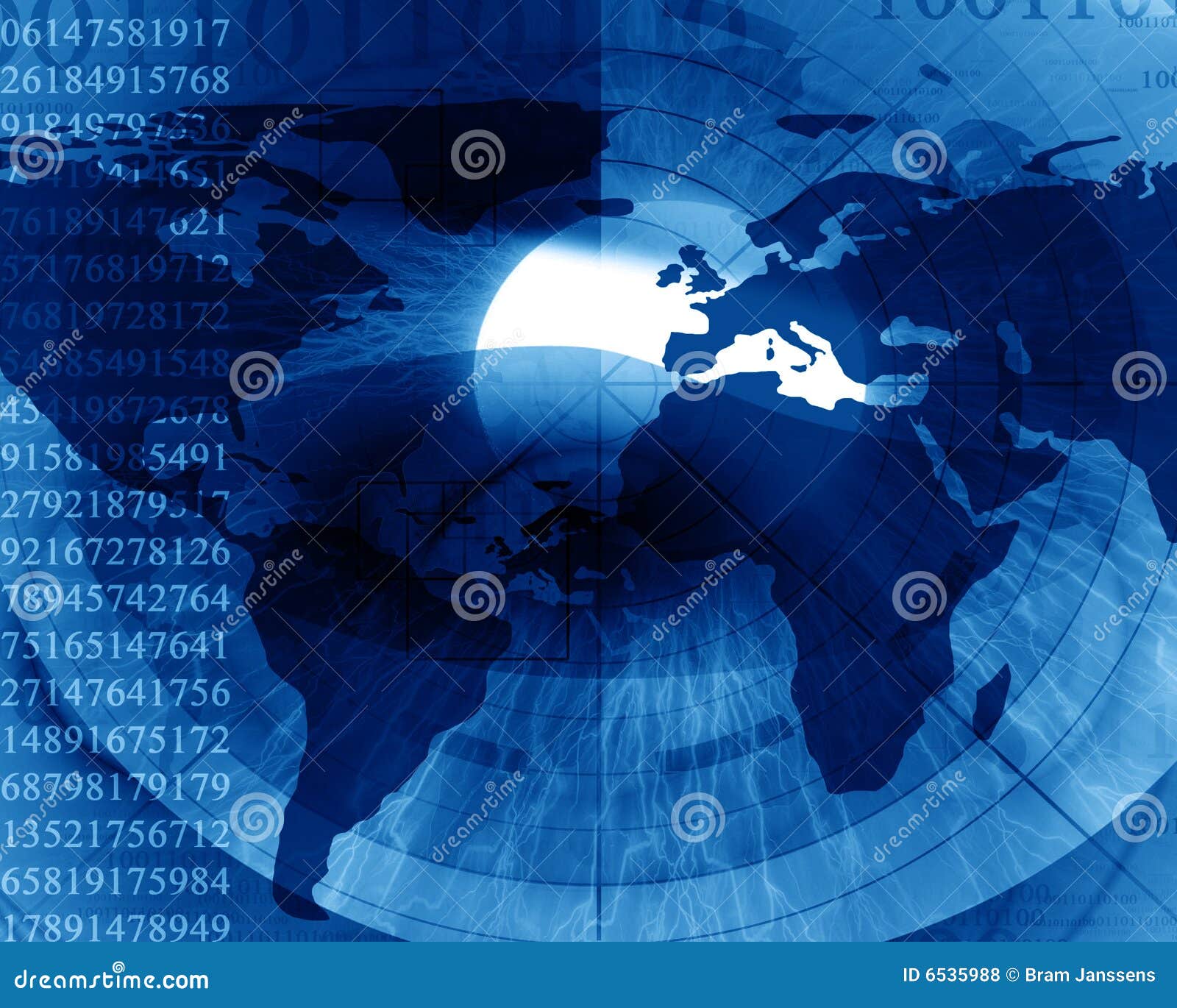 Abstract digital world stock illustration. Illustration of access - 6535988