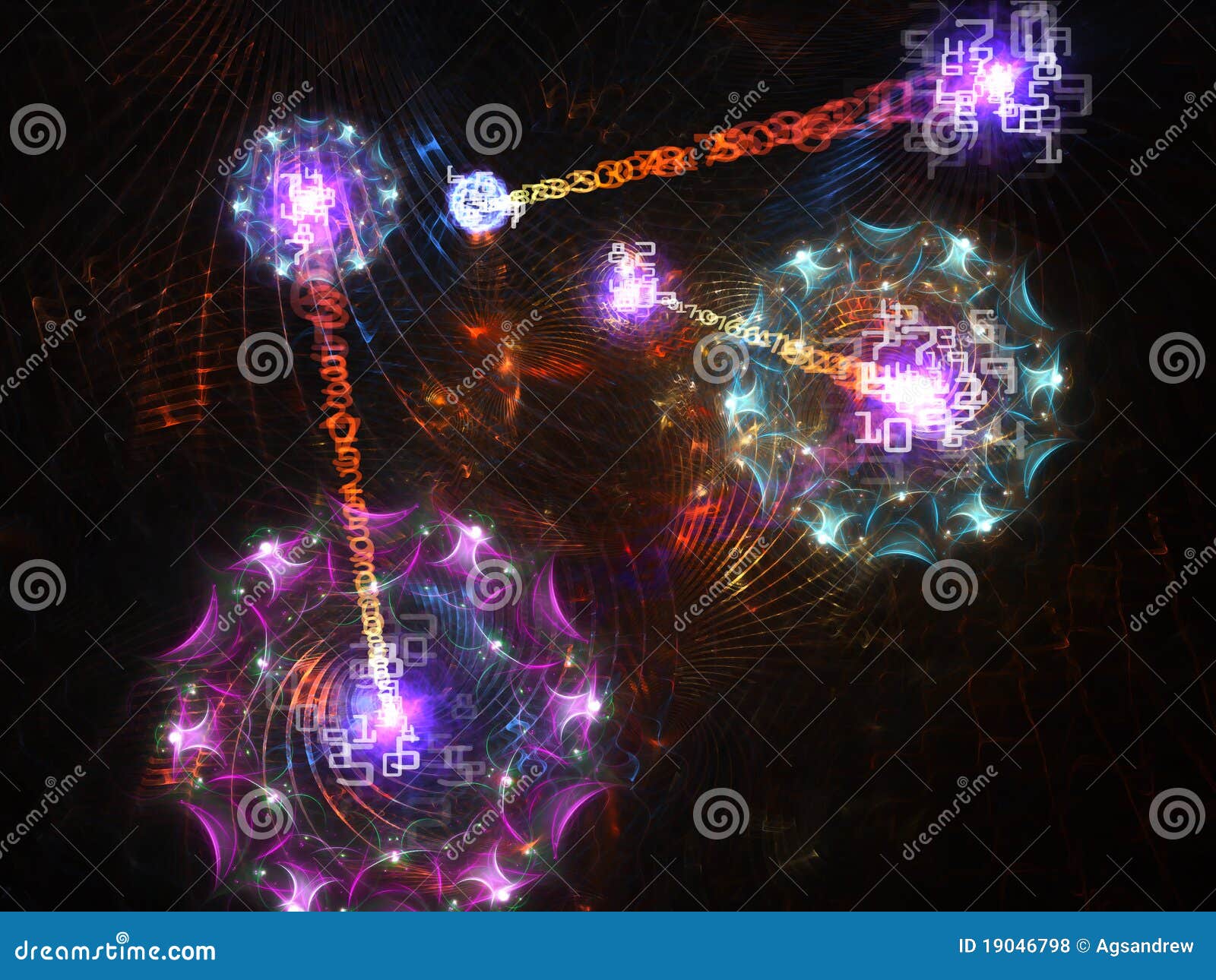 Abstract Digital World Background Stock Illustration - Illustration of ...