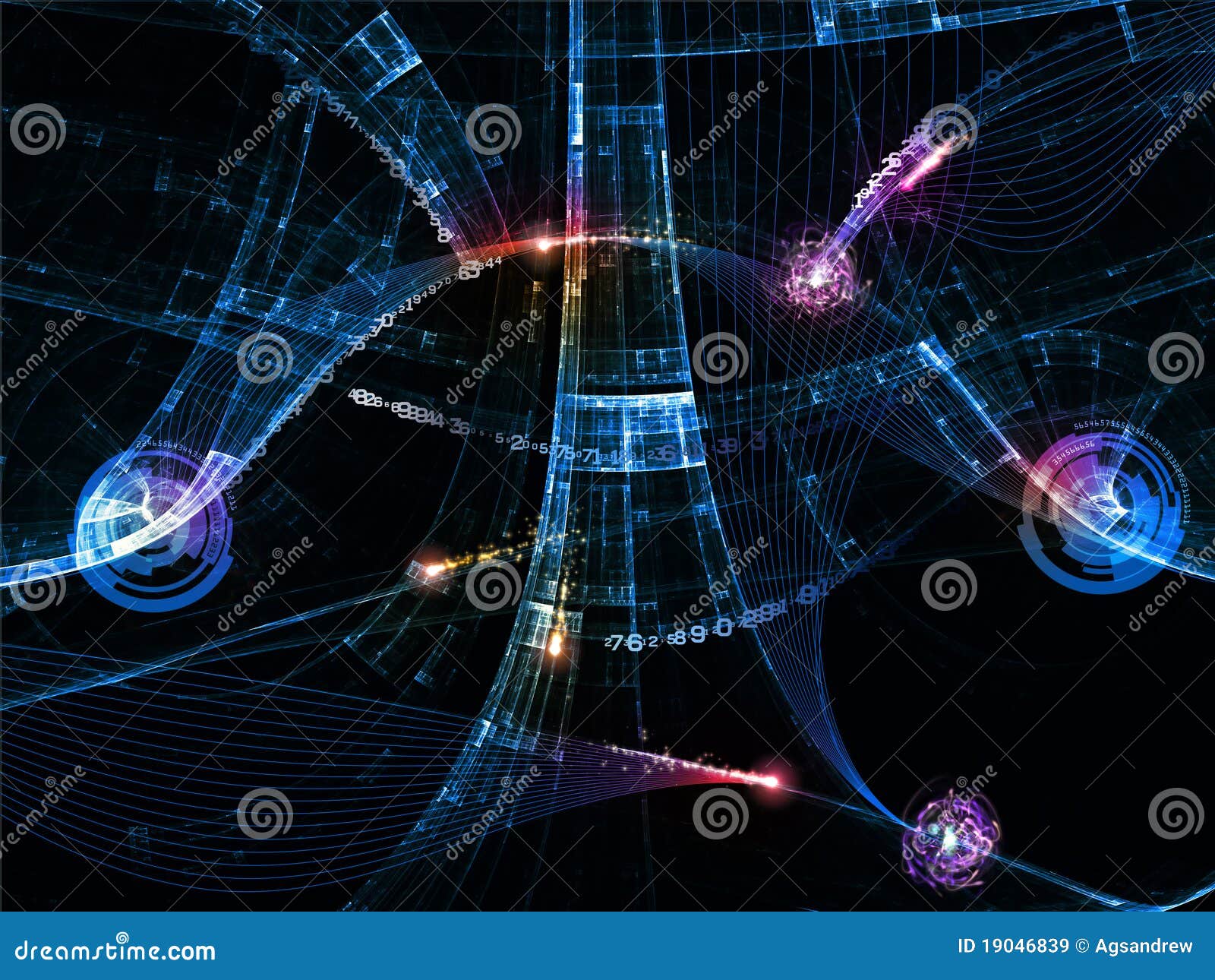 Abstract Digital World Background Stock Illustration - Illustration of ...