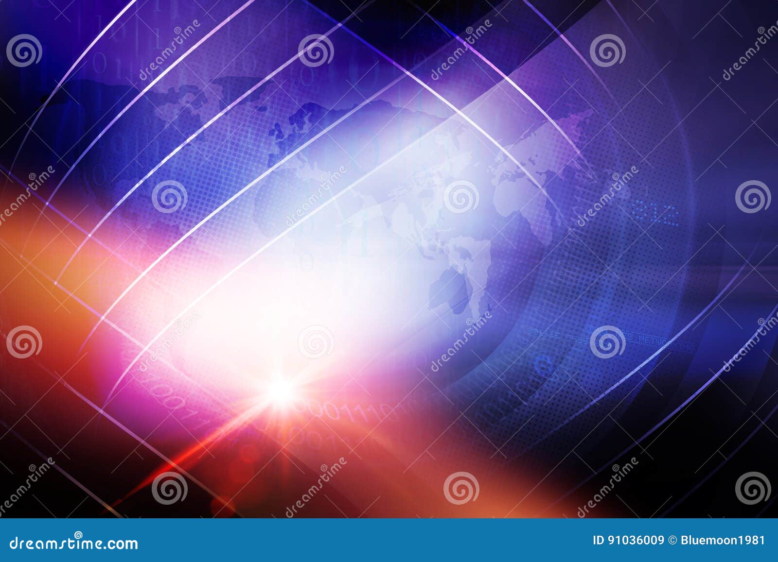 Abstract Digital World News Background with Lens Effect Concept Stock ...