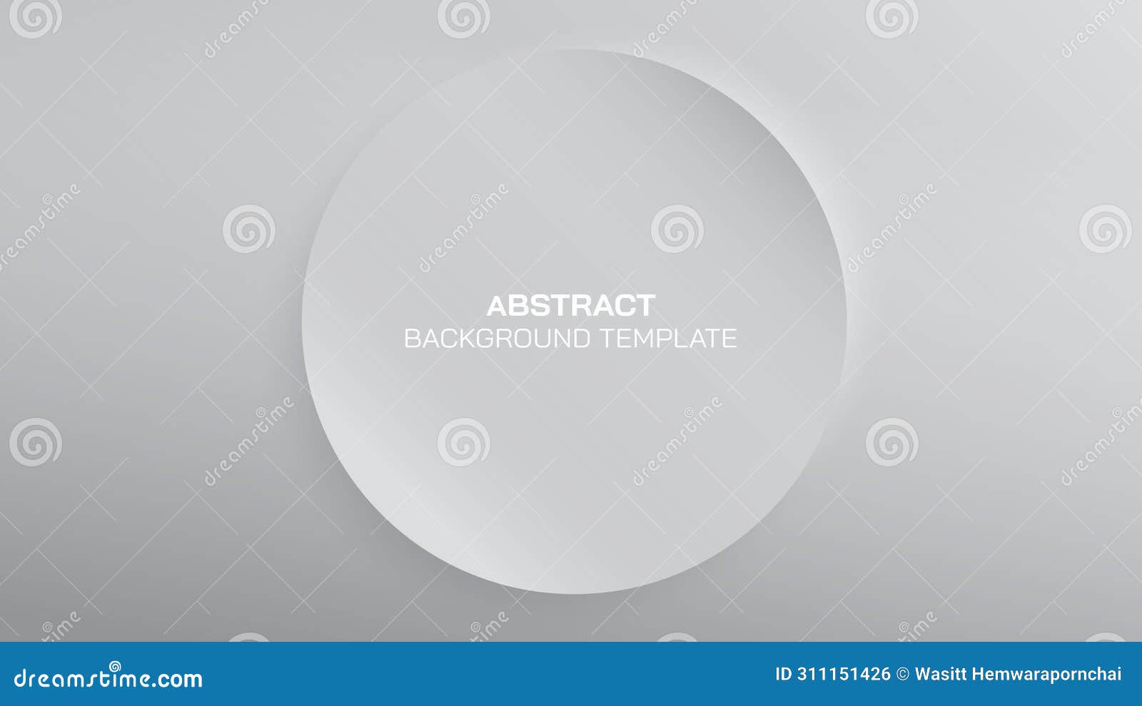 Abstract 3 Dimension Circle Frame on Light Gray Background Stock Vector ...