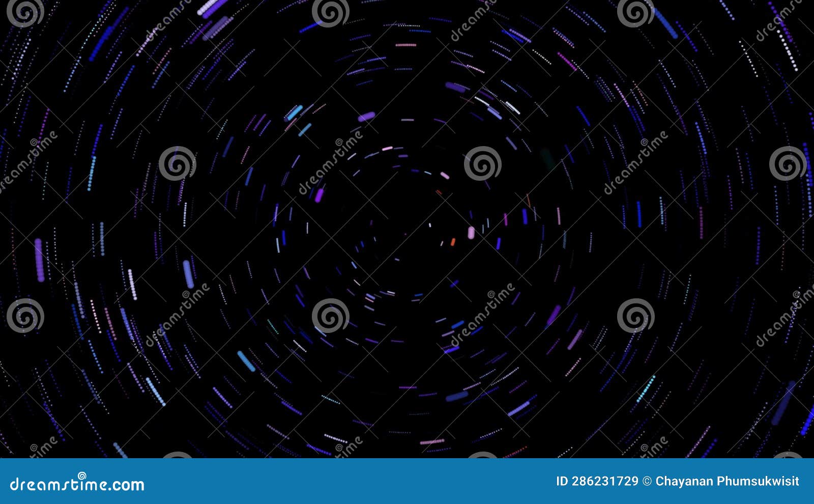 Abstract Dimension Rotate Animation Million Particle Light of Star ...