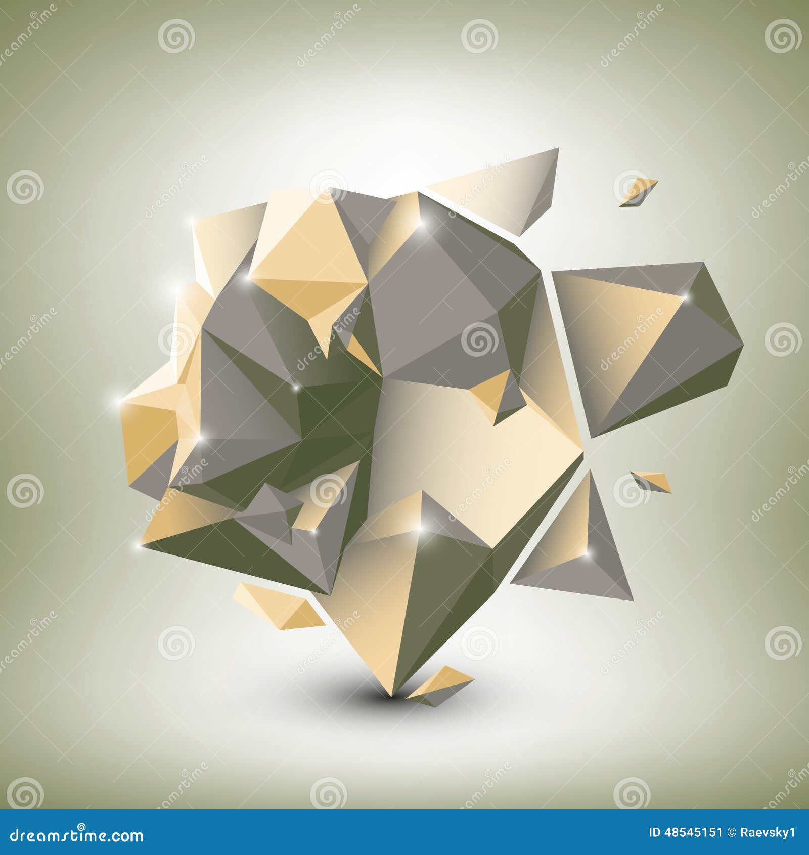 Abstract Dimensional Polygonal Geometric Stock Vector - Illustration of ...