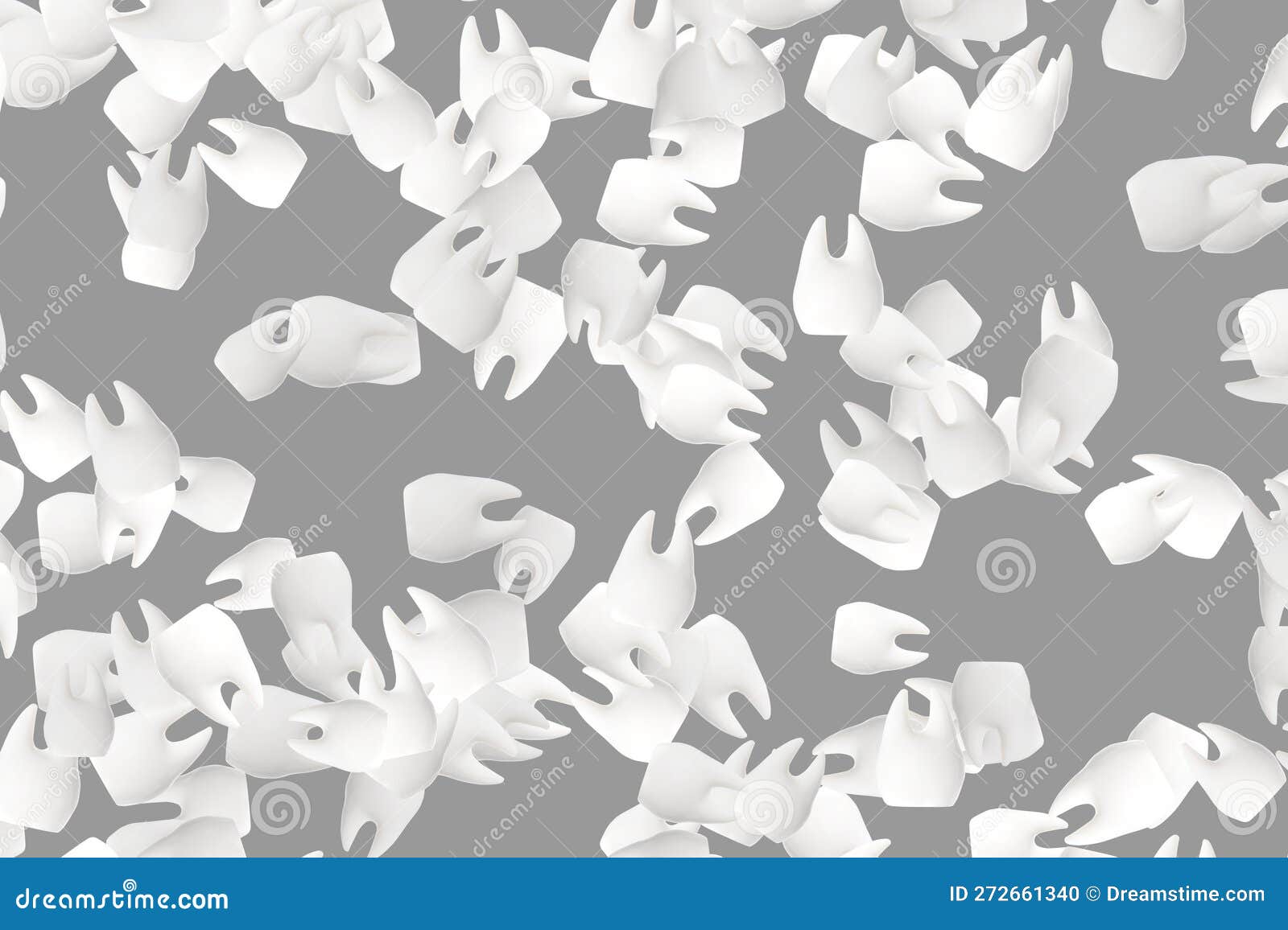 Abstract Dimensional Teeth Background on Gray Stock Illustration ...