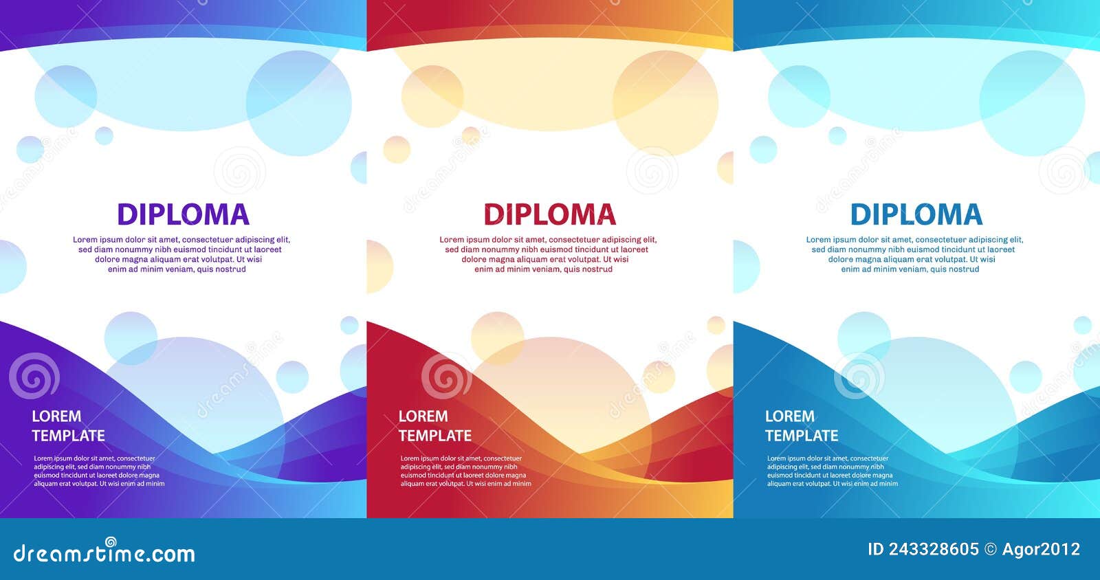 Abstract Diploma Certificate Design Vector Illustration | CartoonDealer ...