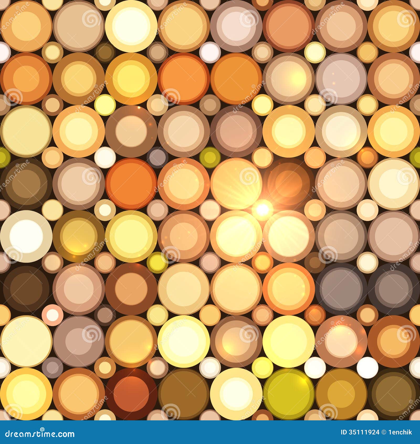 Abstract Disco Circles Vector Seamless Pattern Stock Vector ...