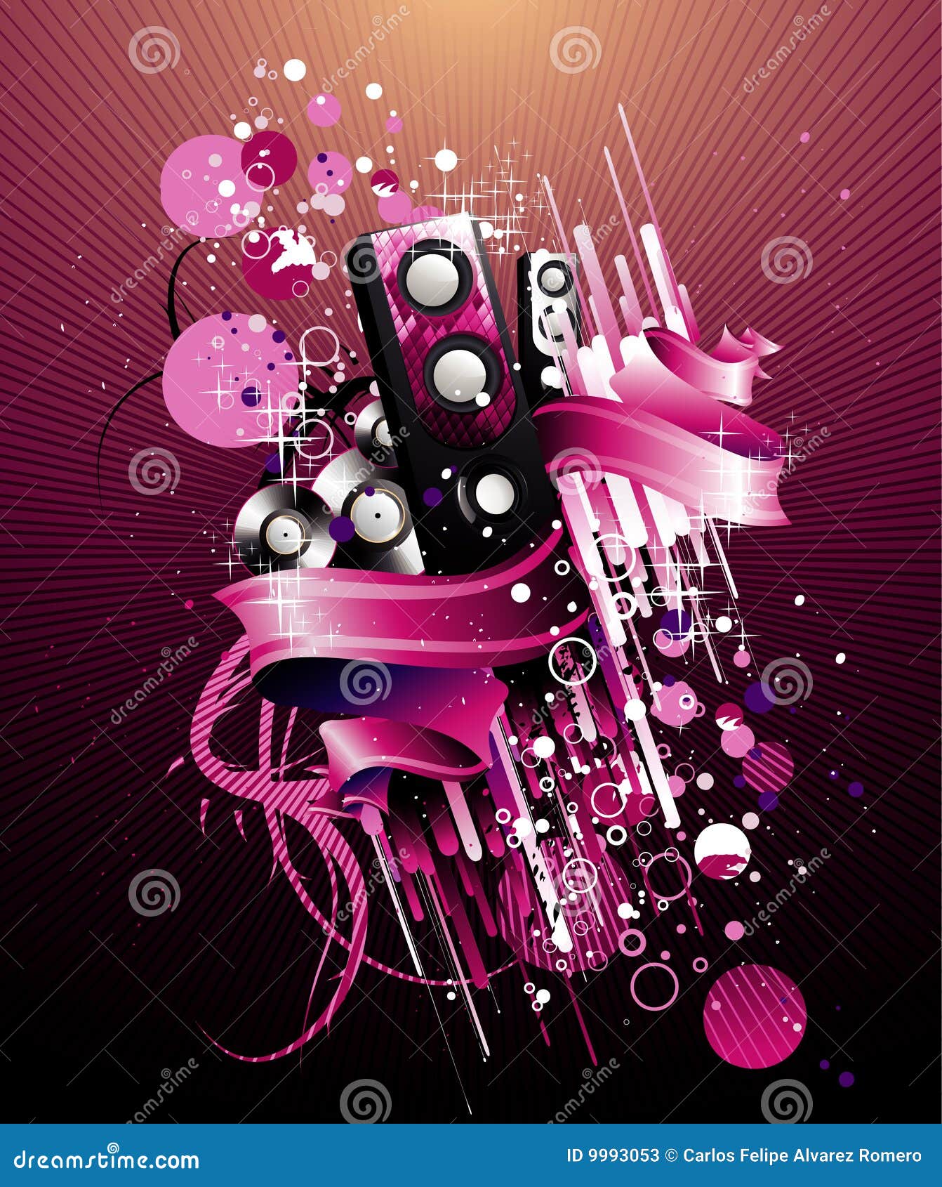 Abstract Disco Vector Composition Stock Vector - Illustration of party ...