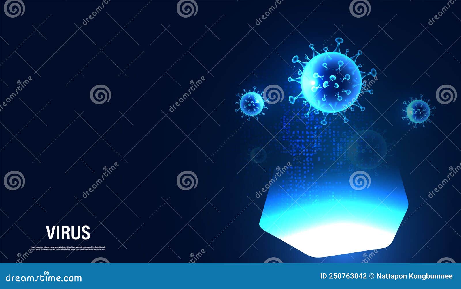 Abstract the Discovery of New Viruses, Bacteria Stock Vector ...