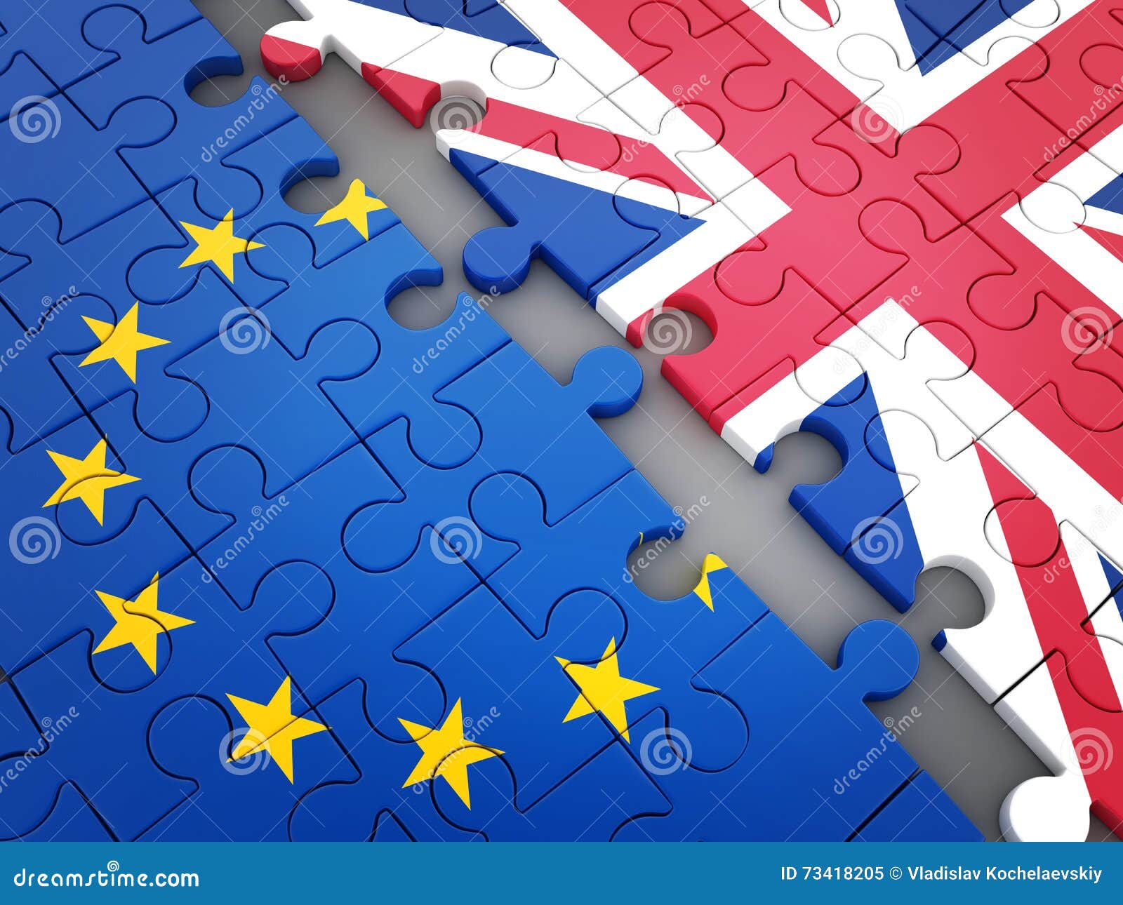 Abstract Disintegration Euro Union and Britain Stock Illustration ...