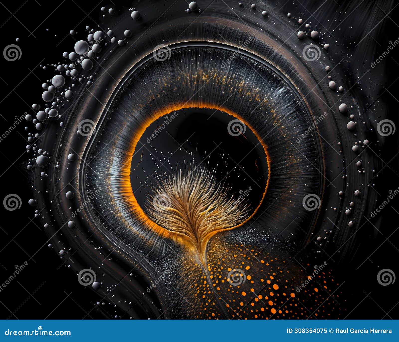 Abstract Dispersion Effect Background for Texture. Silver Splashing ...