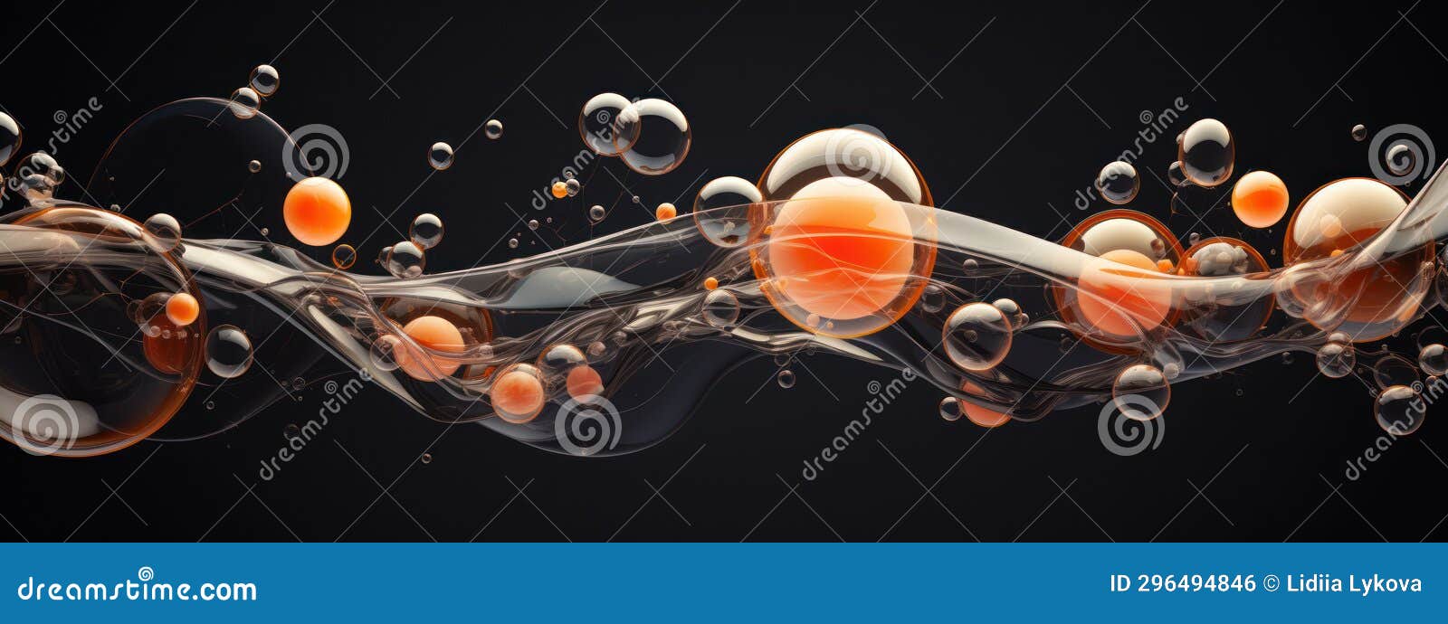 Abstract Display of Interconnected Bubbles in a Harmonious Pattern. AI ...