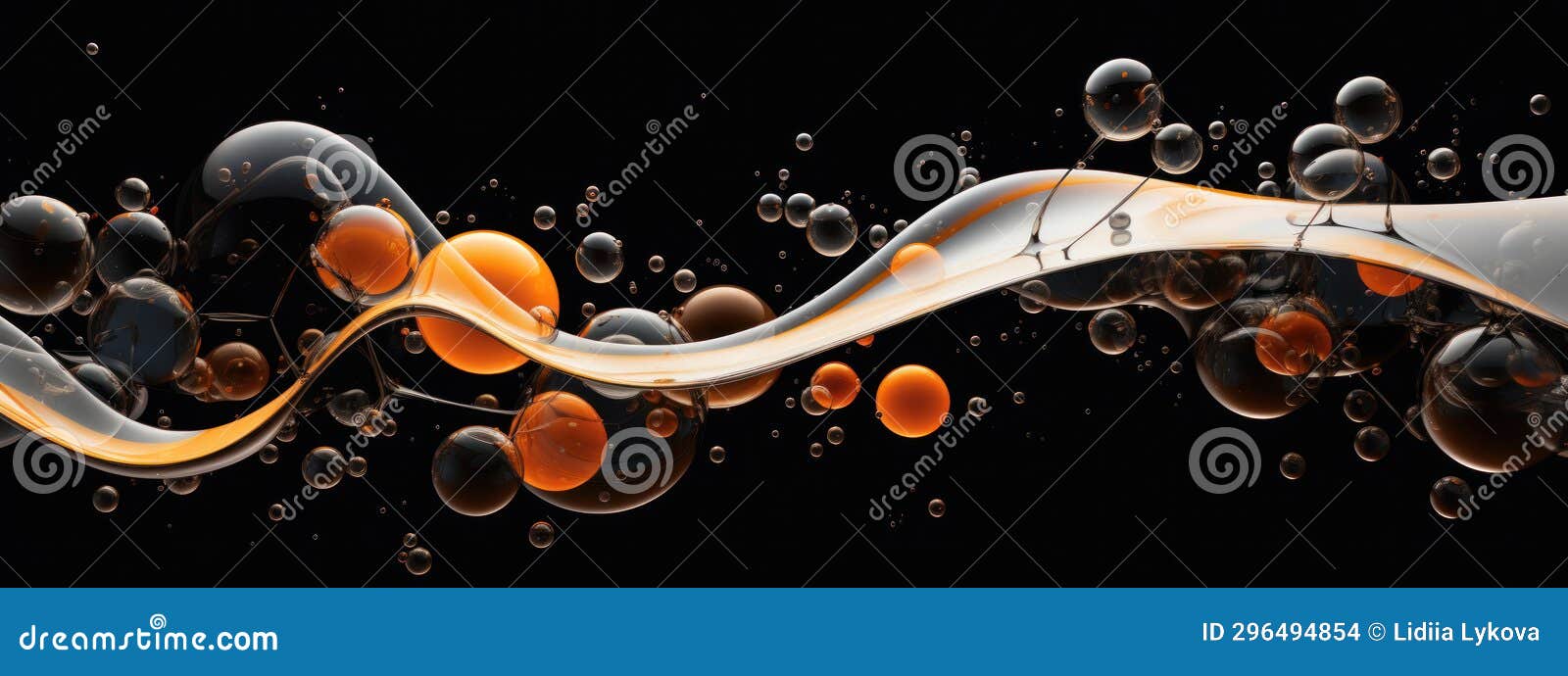 Abstract Display of Interconnected Bubbles in a Harmonious Pattern. AI ...