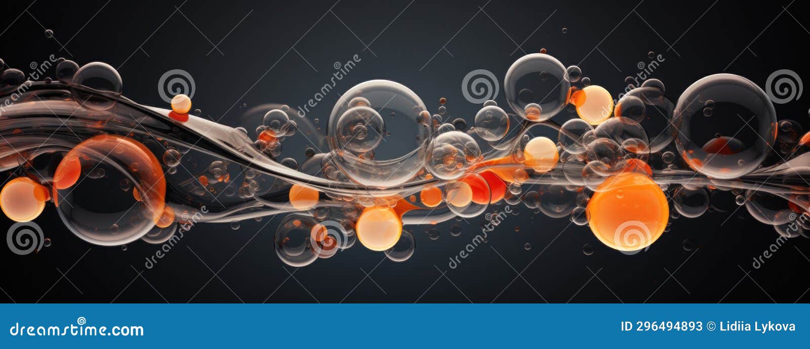 Abstract Display of Interconnected Bubbles in a Harmonious Pattern. AI ...