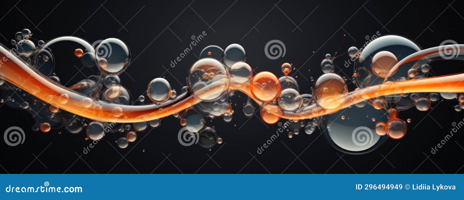 Abstract Display of Interconnected Bubbles in a Harmonious Pattern. AI ...