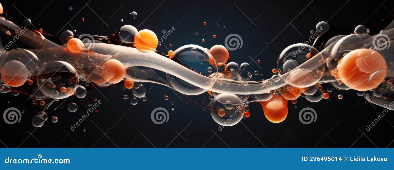 Abstract Display of Interconnected Bubbles in a Harmonious Pattern. AI ...