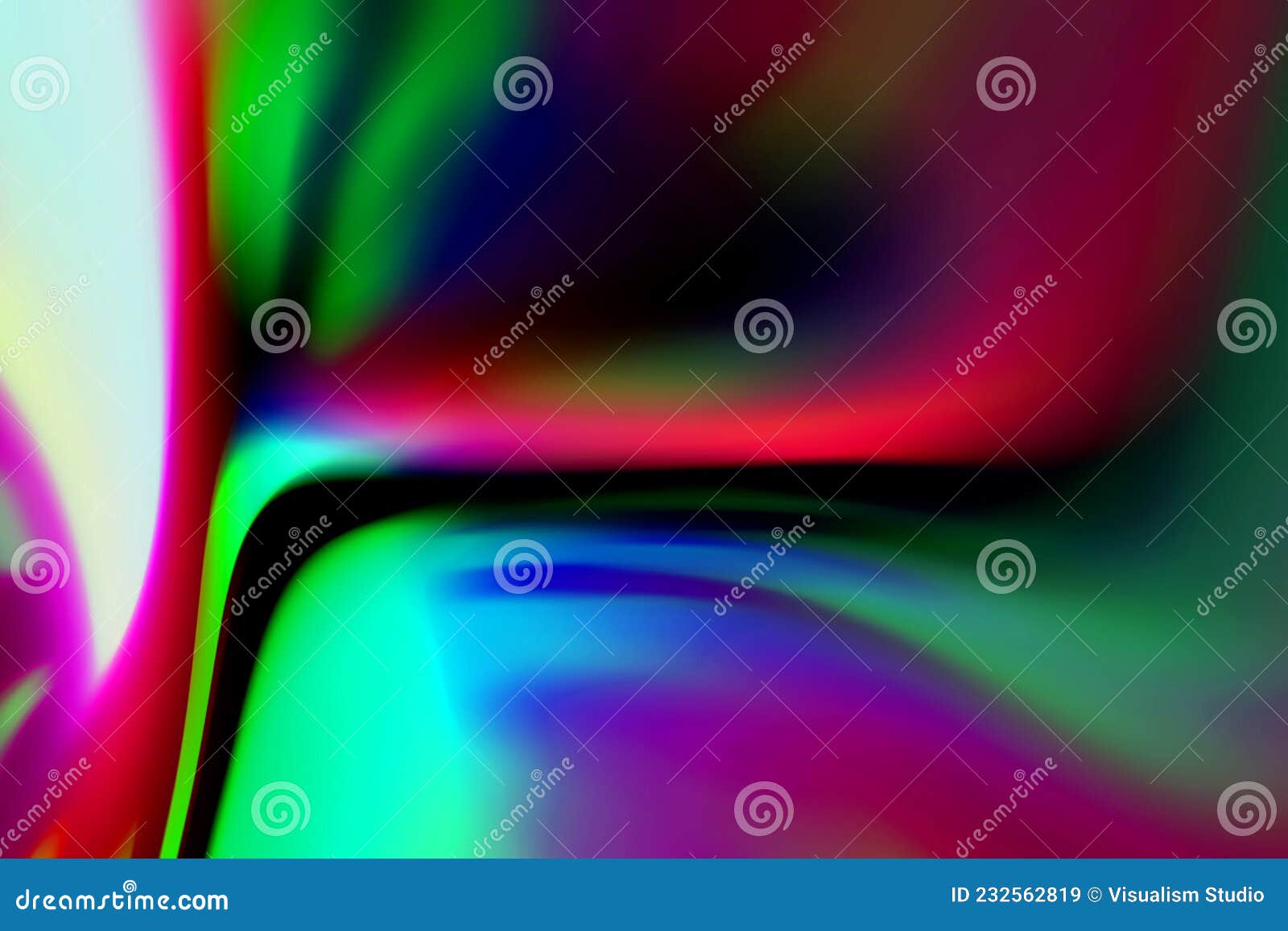 Abstract Distorted Chromatic Light Dreamy Wave Texture with Colorful ...