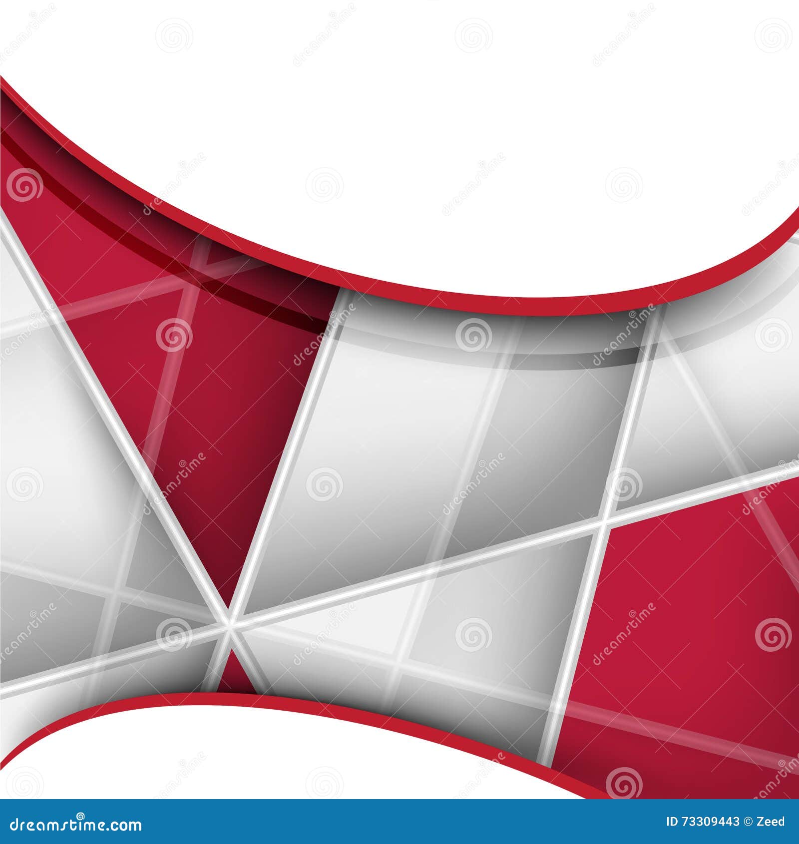 Abstract Distorted Shape Geometric Red and White Elements Business ...